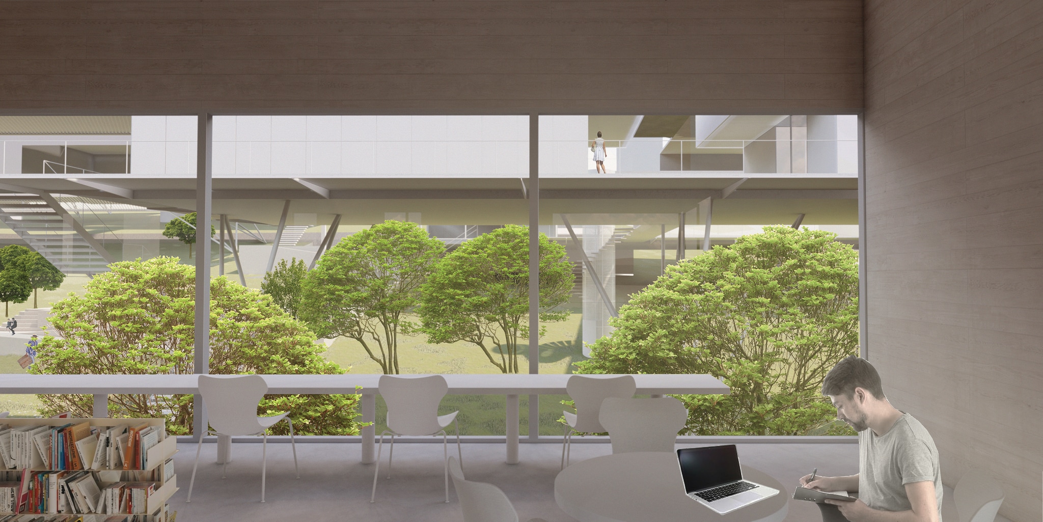 Rendered Perspective Drawing - Columbia GSAPP