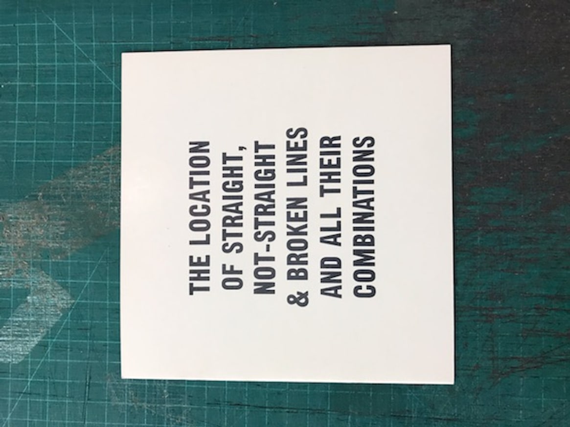 Sol LeWitt - The Location of Straight, Non-Straight and Broken Lines ...