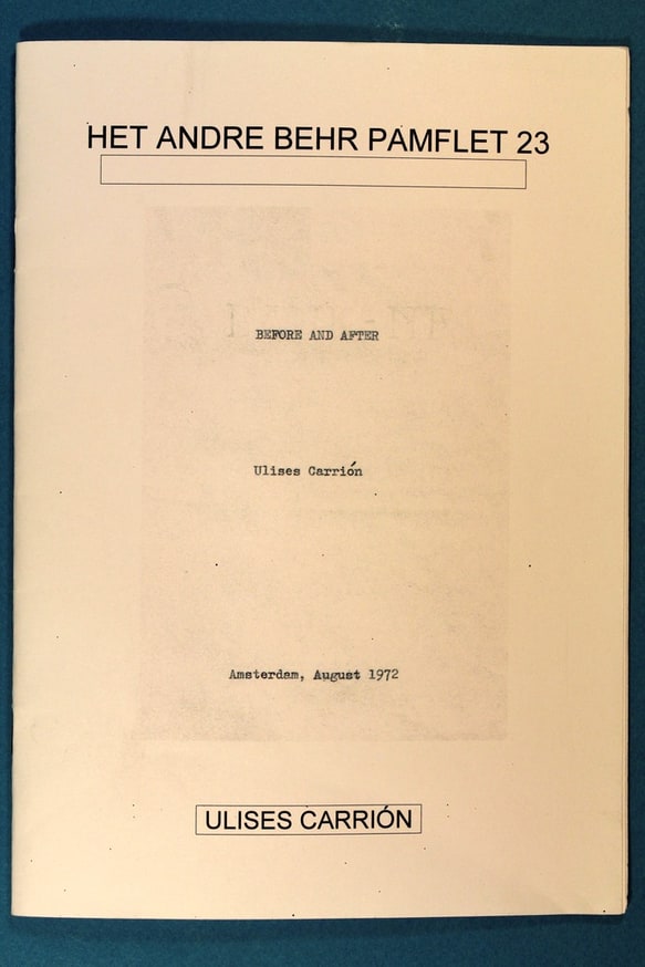 Ulises Carrión - Het Andre Behr Pamflet - Printed Matter