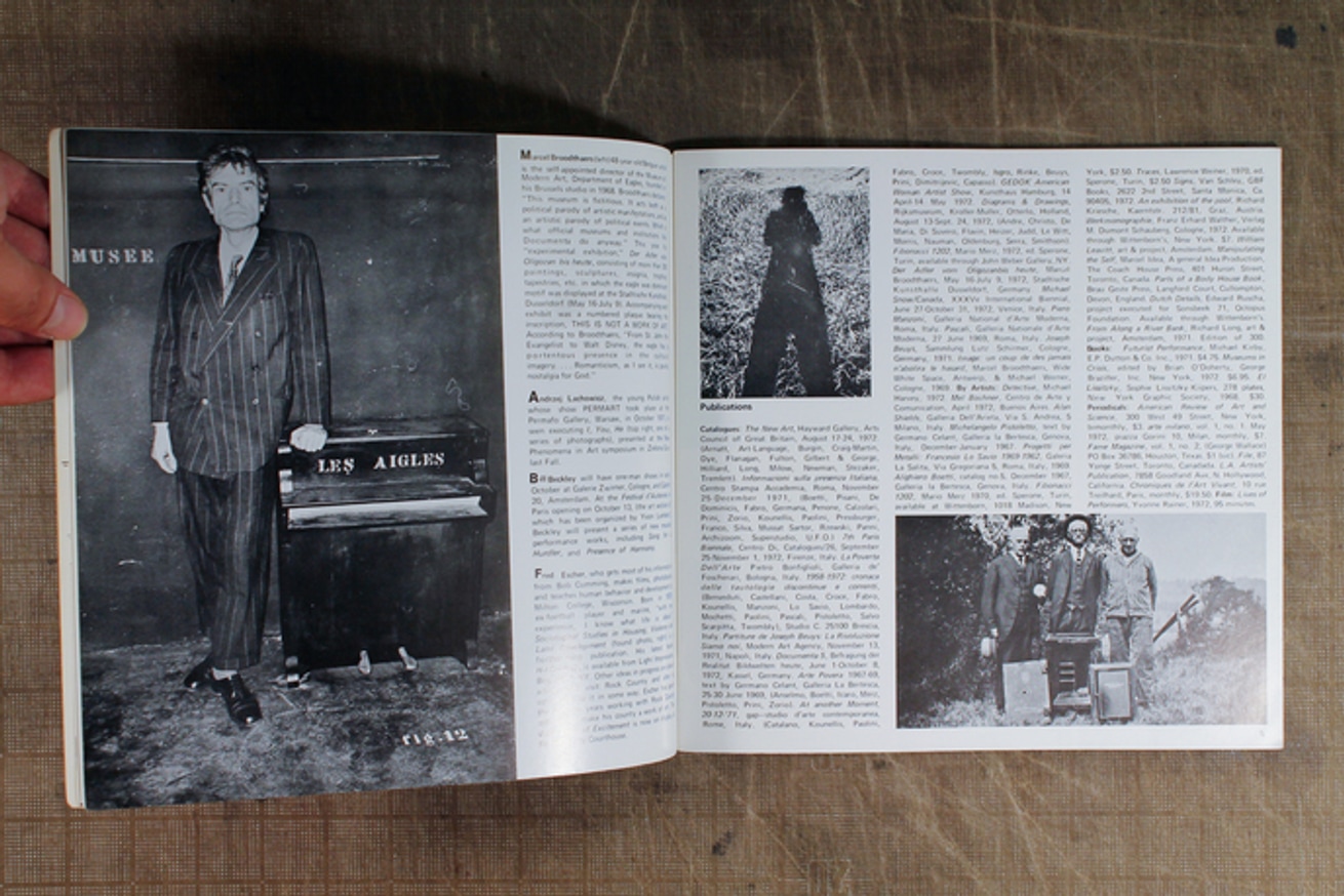 Avalanche, Joseph Beuys, Jannis Kounellis, Yvonne Rainer, Willoughby ...