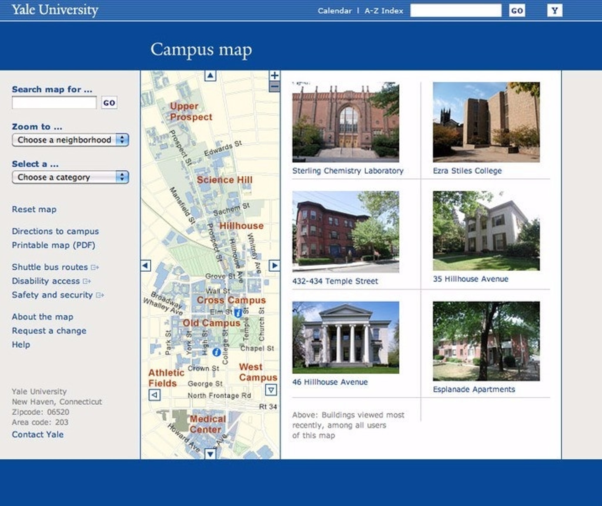 Yale Campus Map - Linked by Air