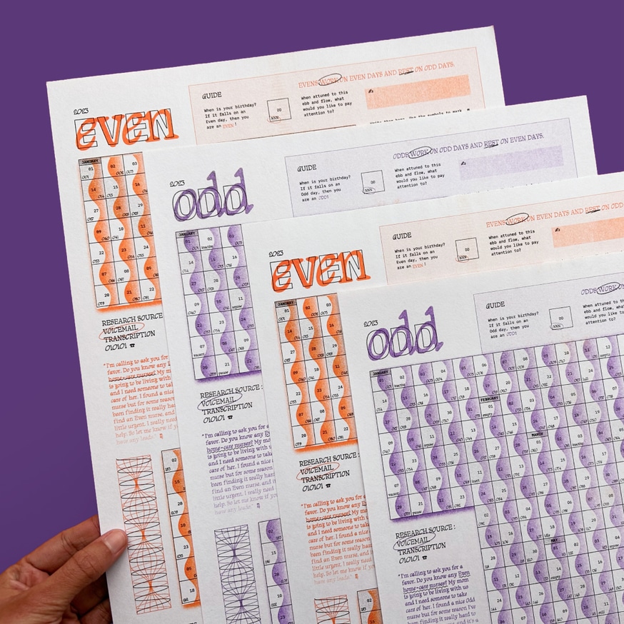 Kalyani Tupkary - Even Odd Calendar - Printed Matter