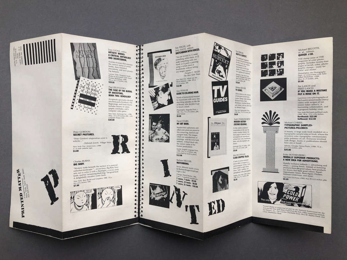 Printed Matter - Books By Artists Holidays 1986 - Printed Matter