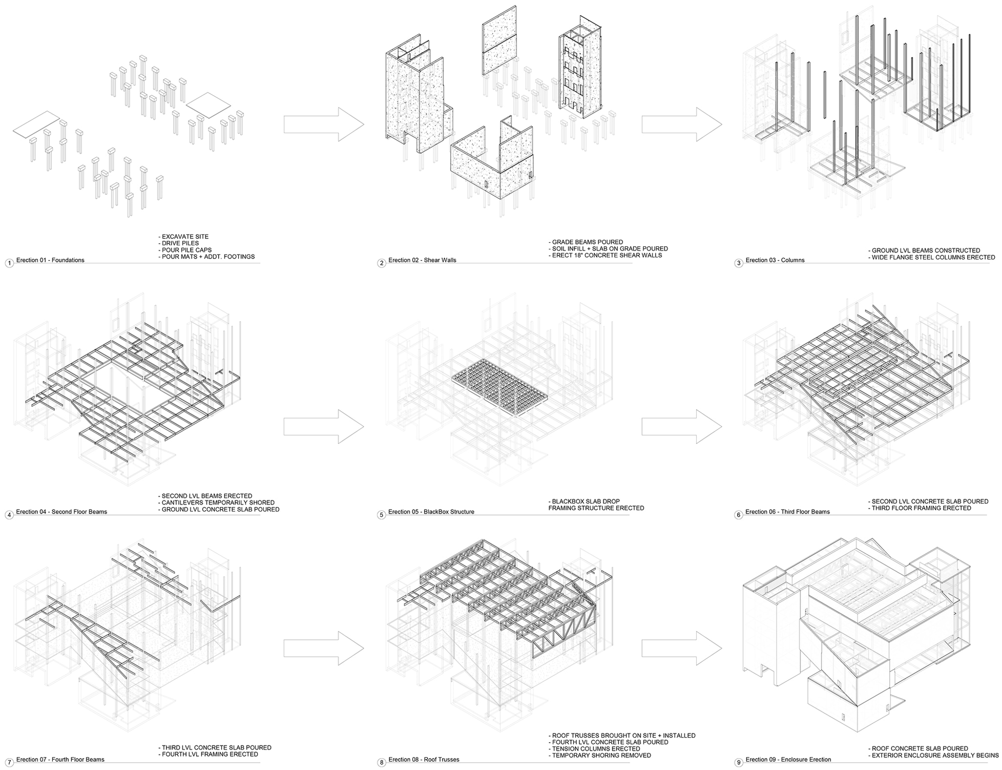 Axonometric Structure Diagram - Columbia GSAPP