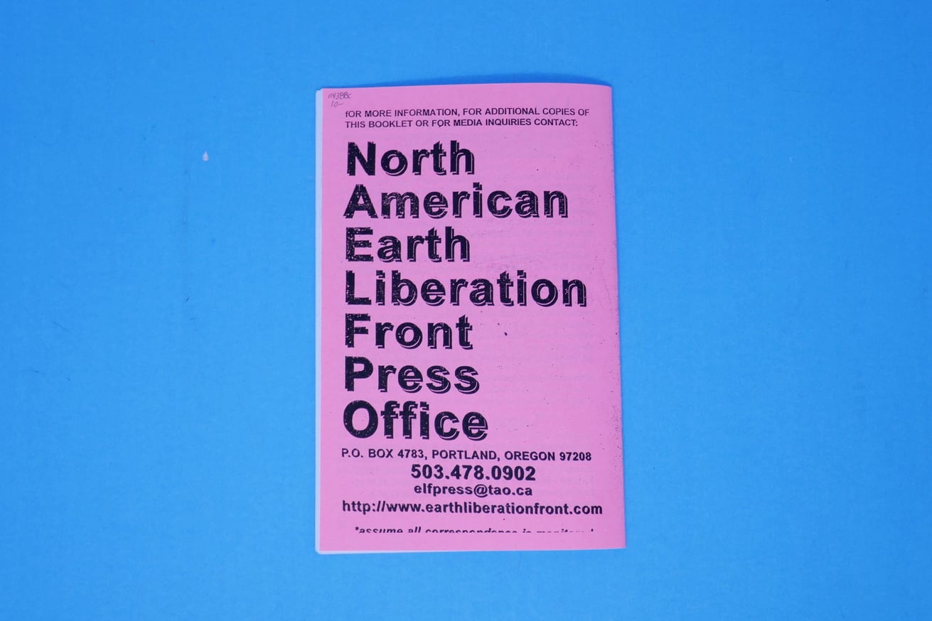 North American Earth Liberation Front Press Office - Frequently Asked ...