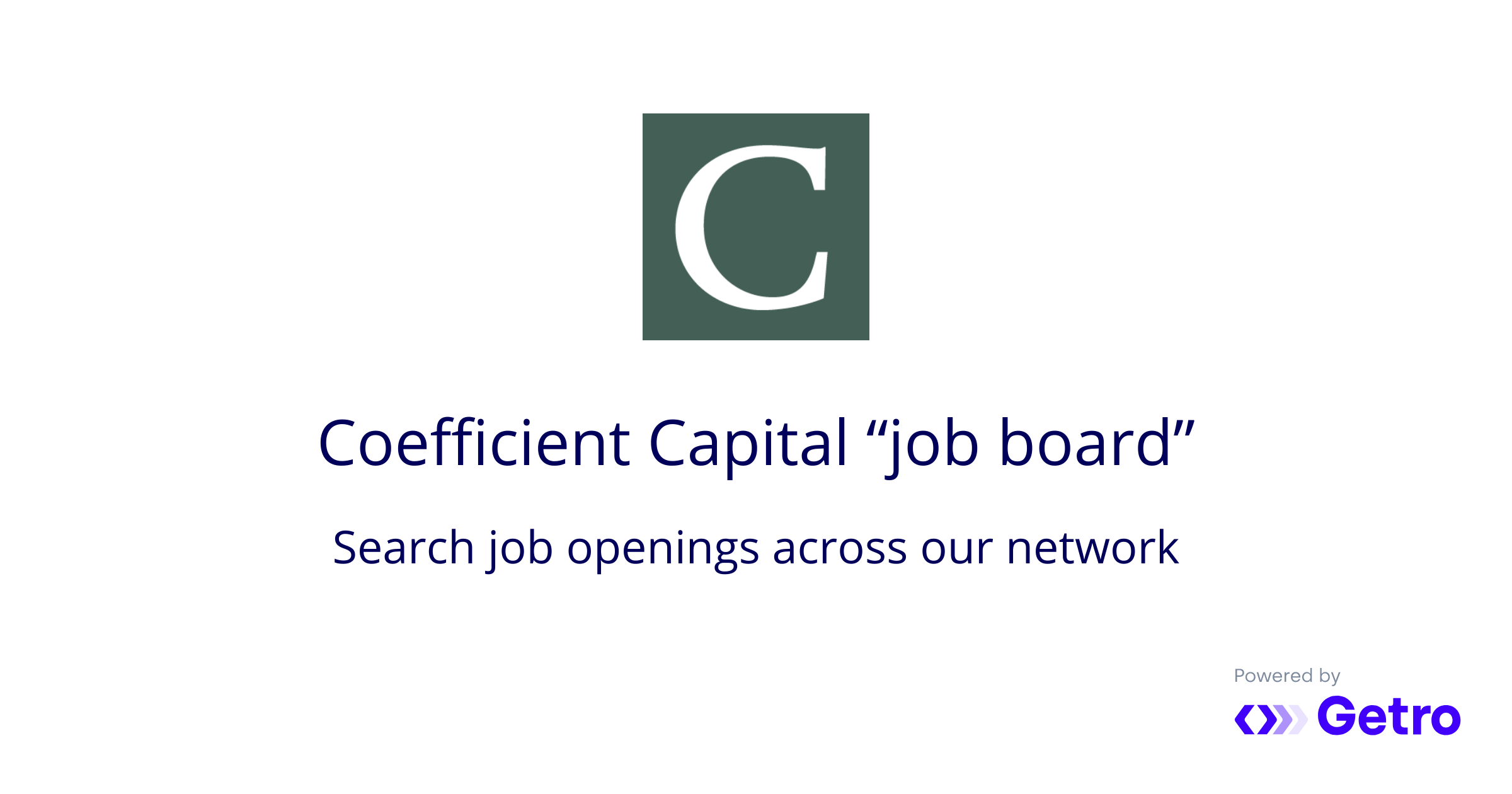 Jobs | Coefficient Capital Job Board