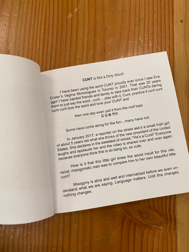 Janice Turner - The Mother of all Cunts - Printed Matter