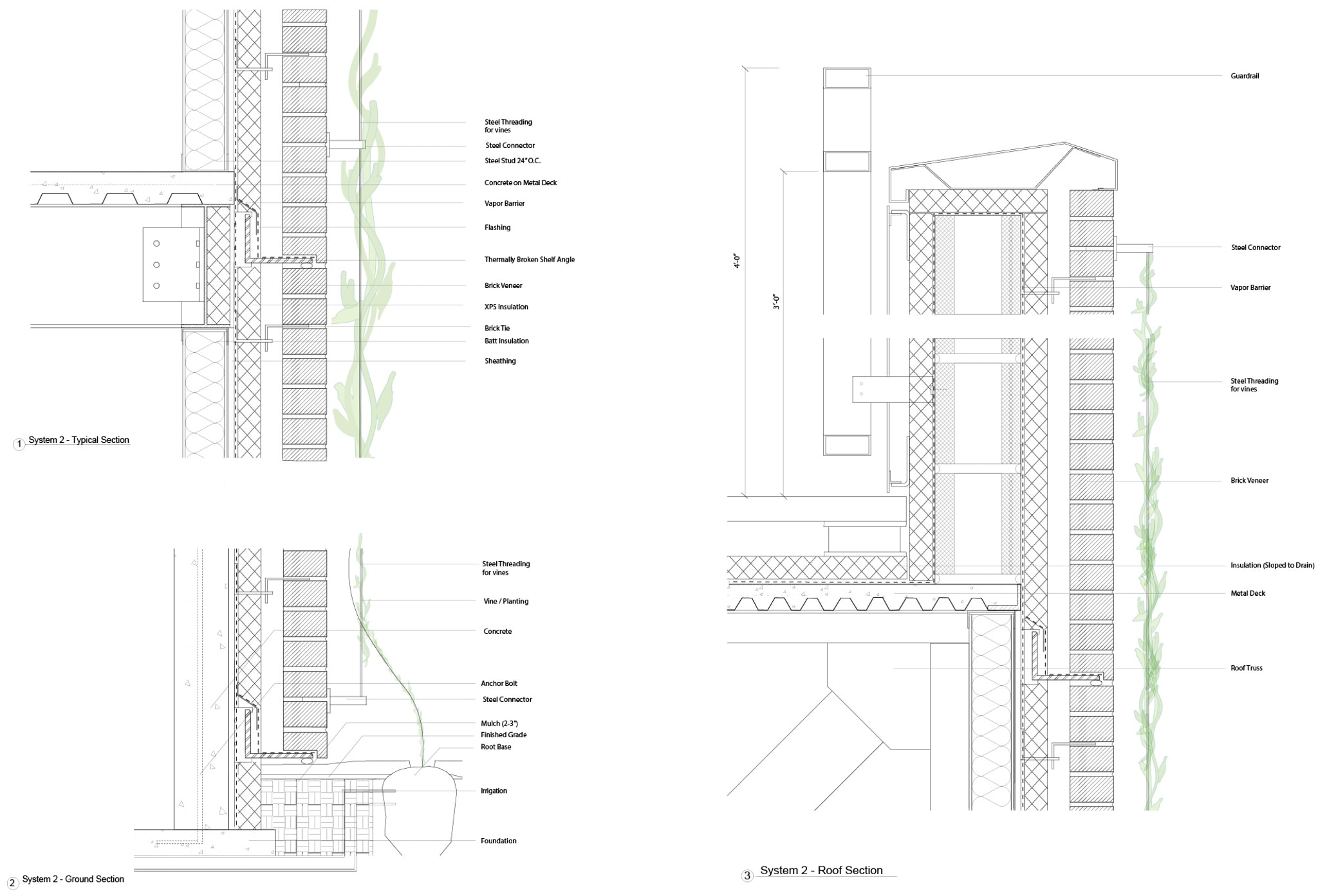 Wall Detail Drawing - Columbia GSAPP