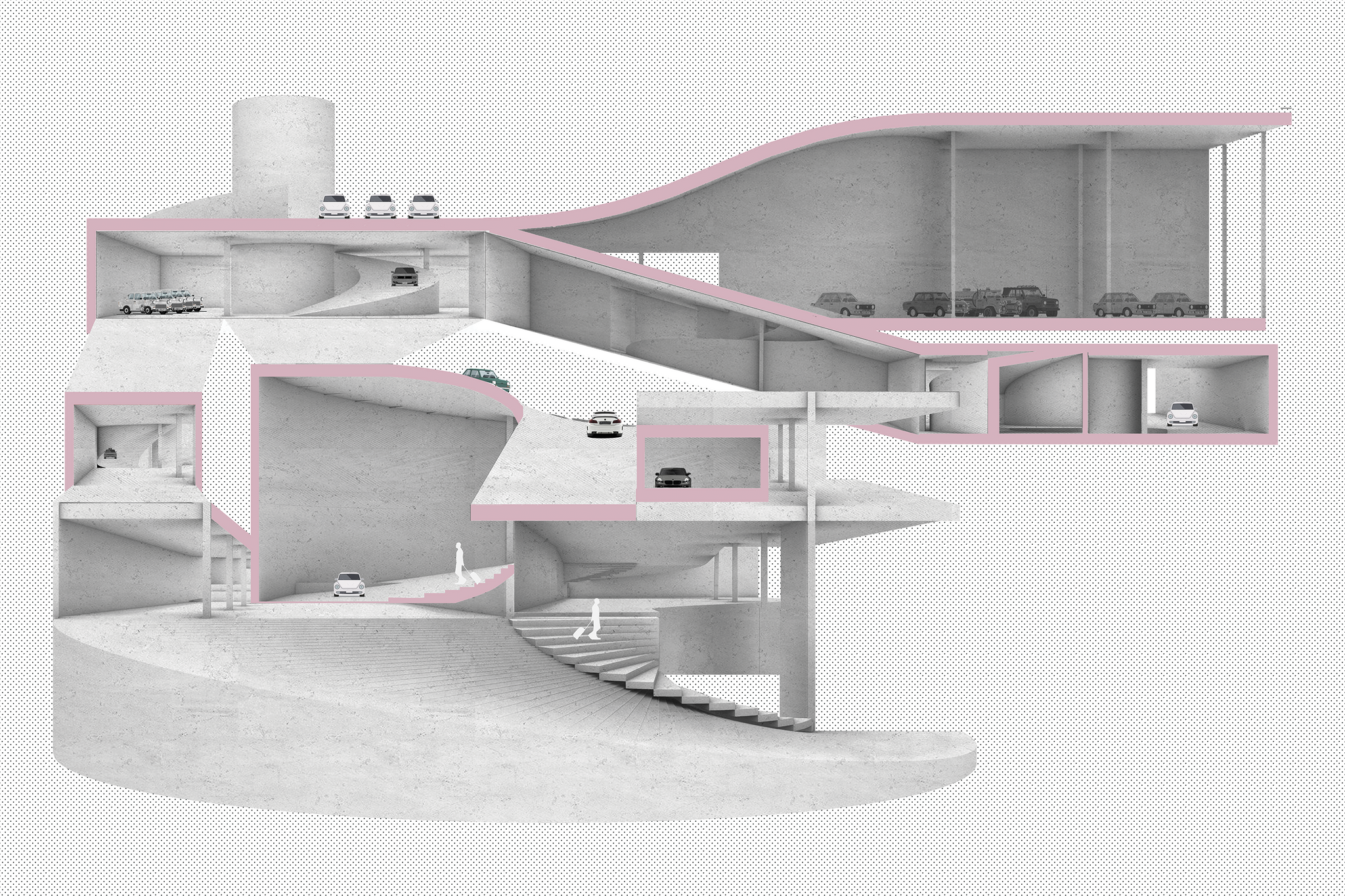Unfolded section drawing - Columbia GSAPP