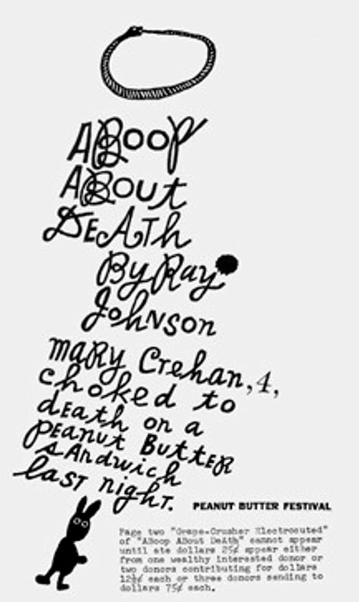 Ray Johnson Books, Posters, Mail Art and Ephemera - A Table by Printed ...