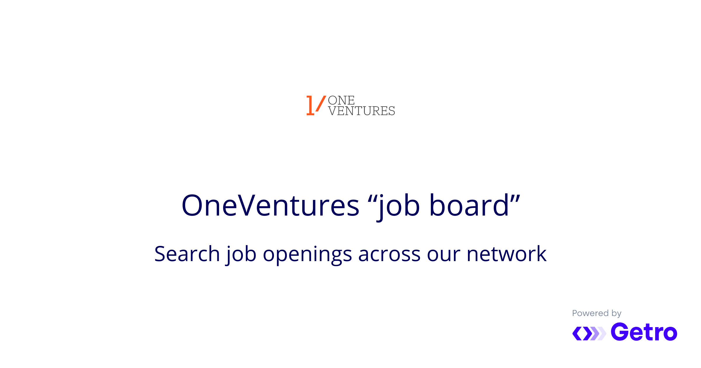 Jobs | OneVentures Job Board