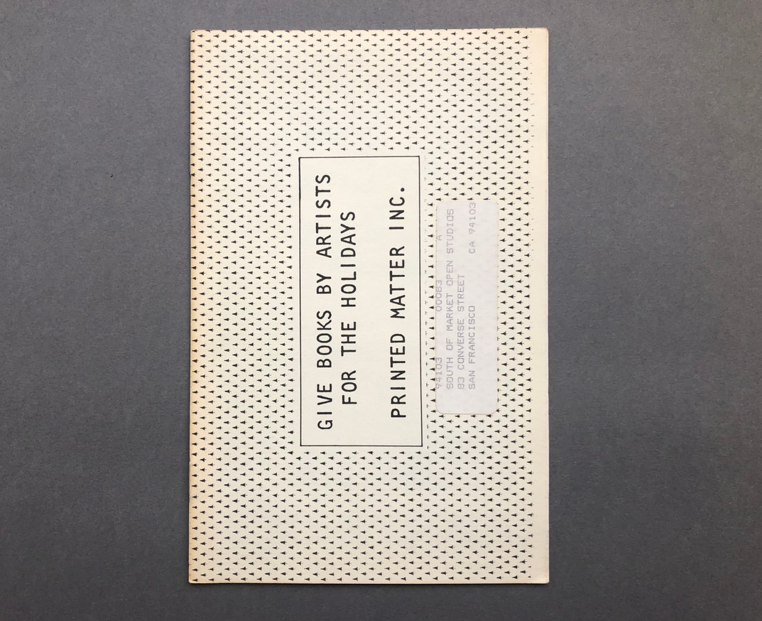 Printed Matter - Printed Matter Inc. : Give Books By Artists For The ...