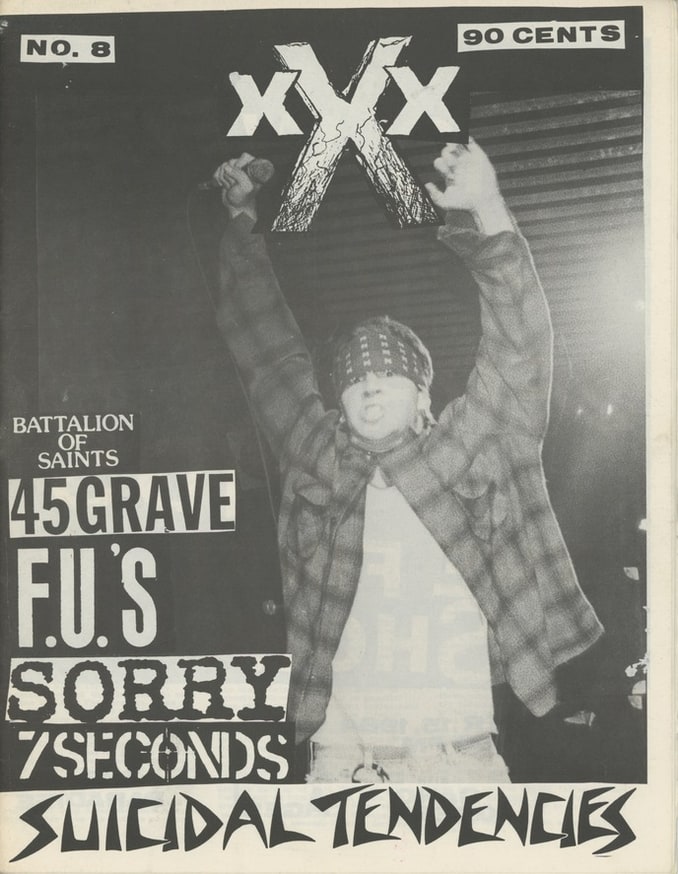 F.U.'S, Sorry, 7 Seconds, Suicidal Tendencies and Battalion of Saints - xXx Fanzine - Printed Matter