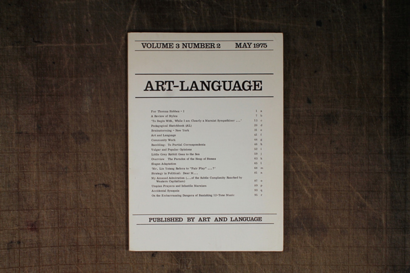 Art-Language, Terry Atkinson, Michael Baldwin, Ian Burn, Mel Ramsdem ...