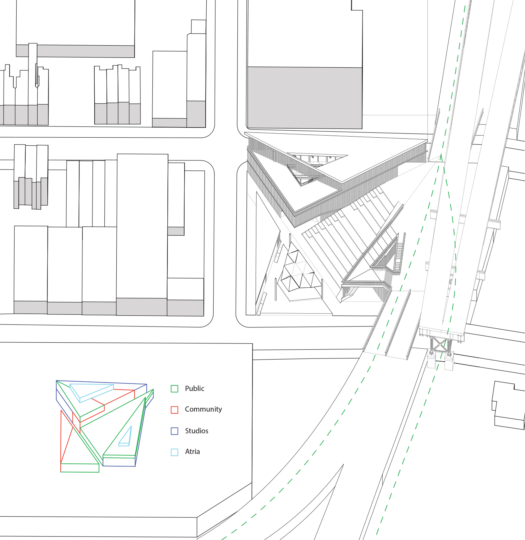 Plan Oblique Diagram - Columbia GSAPP