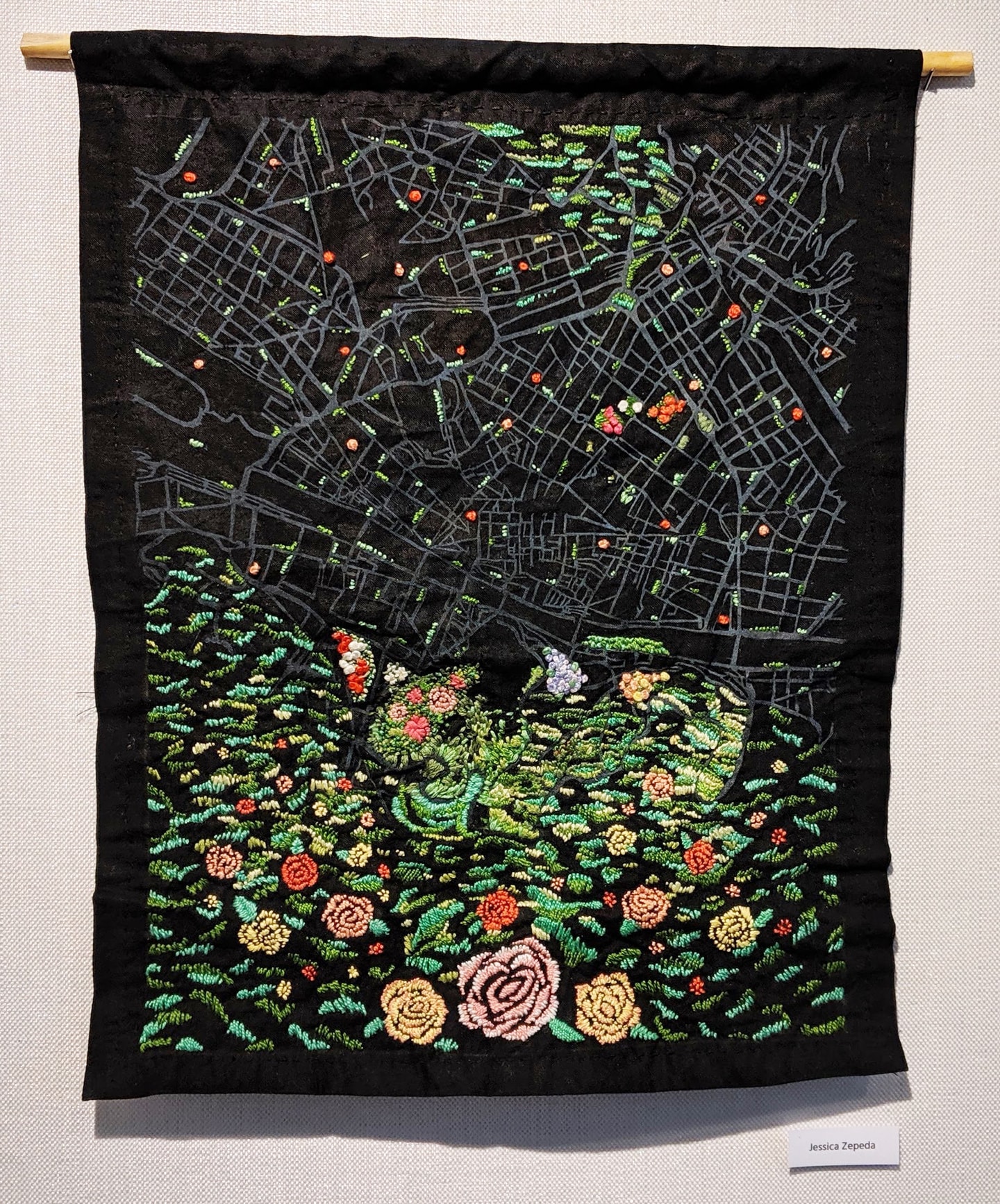 Embroidered map, Jessica Zepeda - Sam Fox School of Design & Visual ...