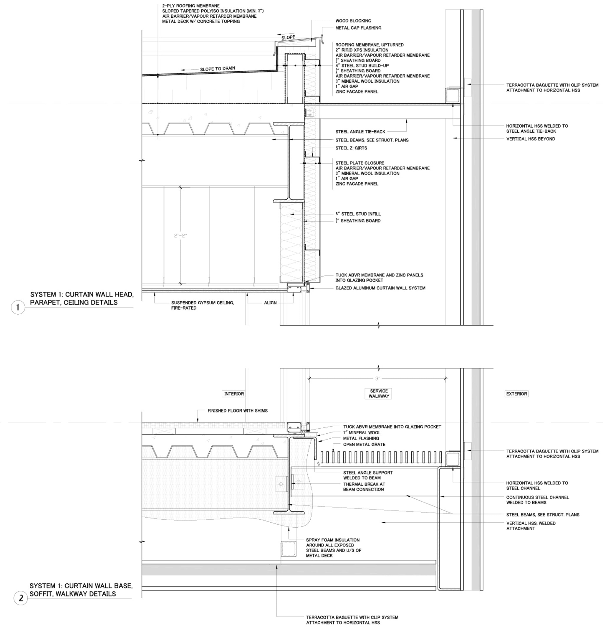 Wall Detail Drawing - Columbia GSAPP